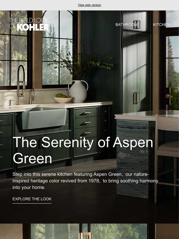 Kohler: Explore the Soft Nature of Aspen Green | Milled