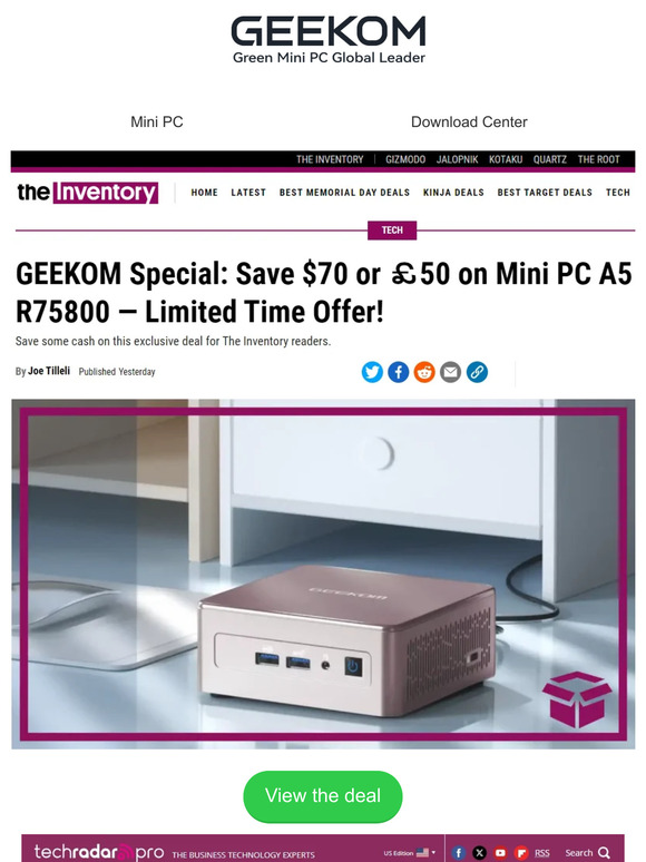 Geekom: GEEKOM A5 Mini PC is now $70 off for a limited time | Milled