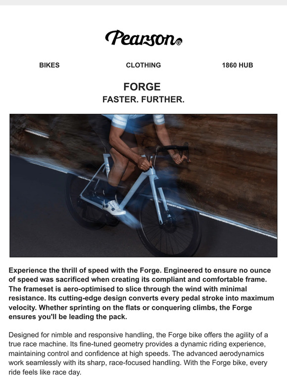 Pearson Cycles: Forge - Faster. | Milled