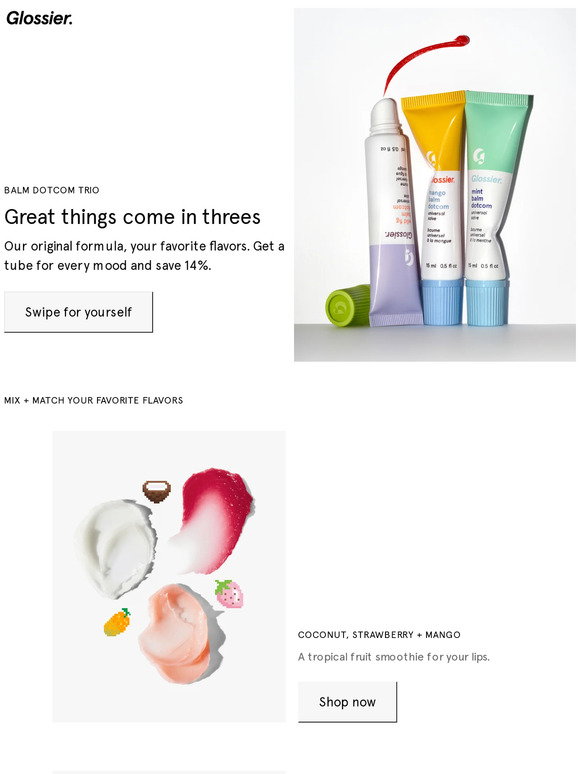 Glossier Email Newsletters: Shop Sales, Discounts, and Coupon Codes
