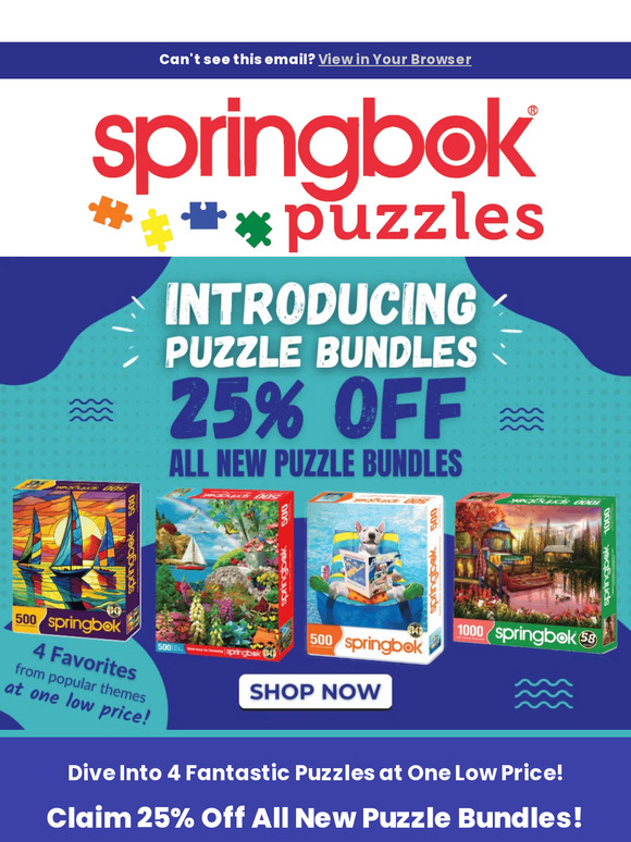 Springbok Puzzles: Claim 25% Off All New Puzzle Bundles! 💰🧩 | Milled