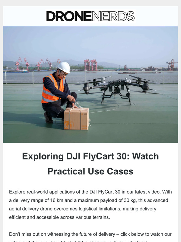 Drone Nerds: See Real-World Applications of DJI FlyCart 30: Revolutionizing Cargo Transport | Milled