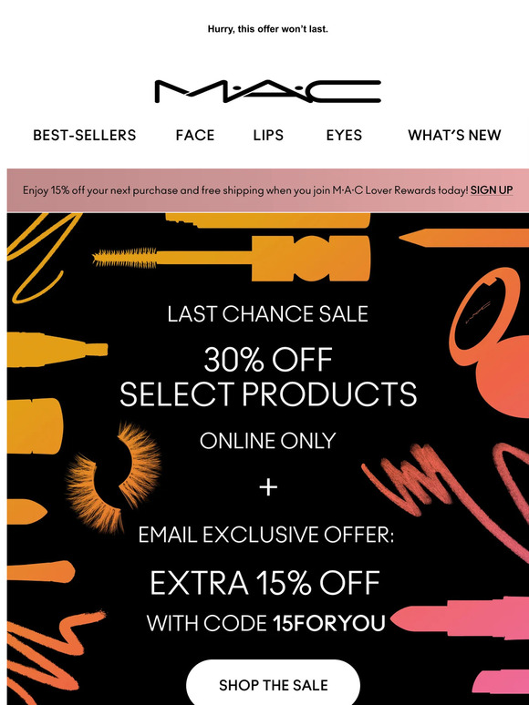 MAC Email Newsletters: Shop Sales, Discounts, and Coupon Codes