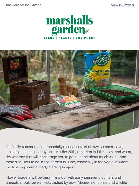 Marshalls Seeds: June in The Potting Shed | Milled