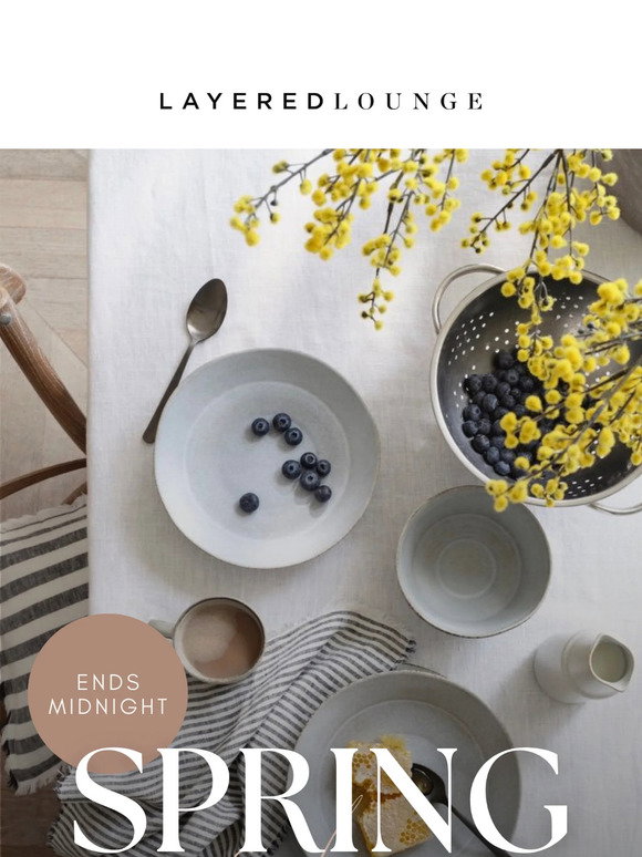 Layered Lounge: The Layered Lounge Spring Sale • ENDS MIDNIGHT | Milled