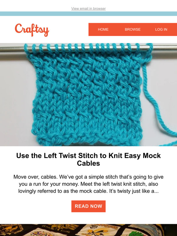 Craftsy: Use the Left Twist Stitch to Knit Easy Mock Cables | Milled