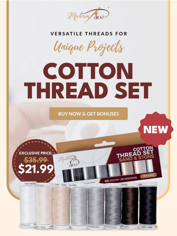 Madam Sew: Unleash Your Creative Potential with Our Cotton Thread Set ...