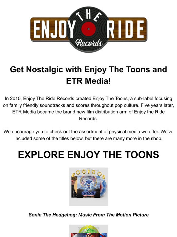 Enjoy The Ride Records: Explore Enjoy The Toons & ETR Media | Milled