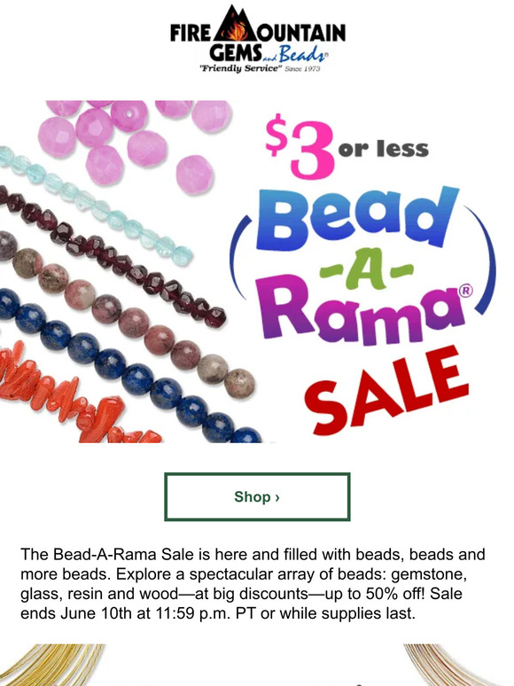 Fire Mountain Gems: Dive into Savings at the $3 Bead-A-Rama SALE | Milled