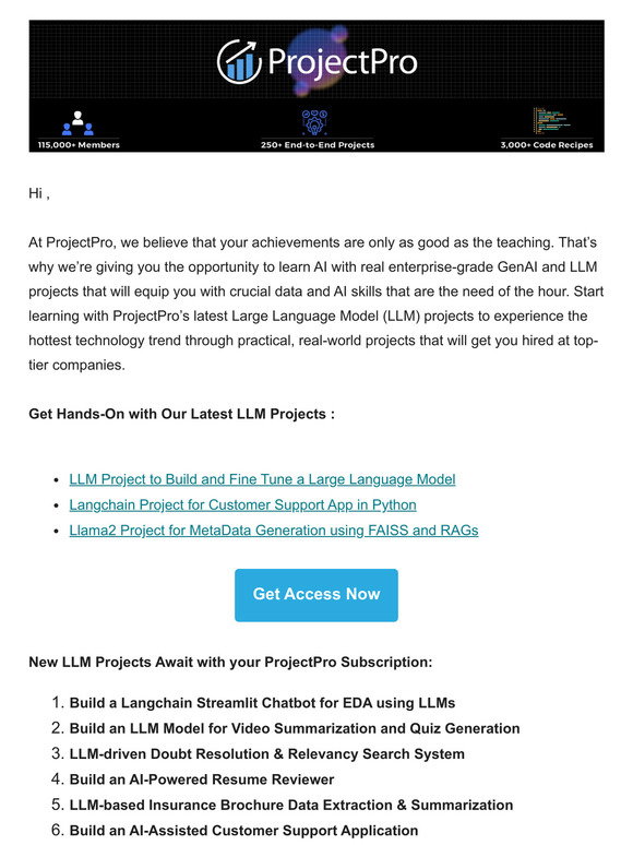 ProjectPro: Exciting News! More GenerativeAI Projects Launching on ...