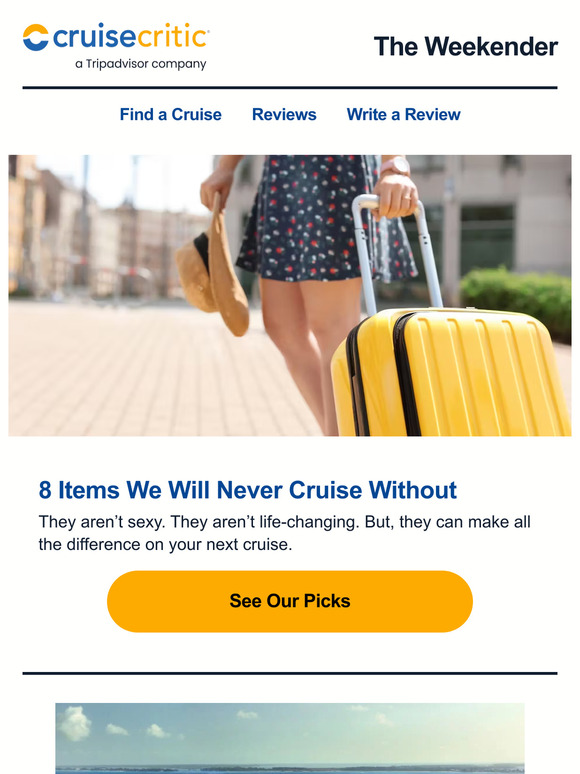 Cruise Critic: 8 Must-Have Items For Every Cruise; Preventing ...