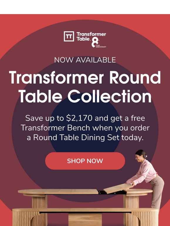 Transformer Table: Smoother style. Smoother storage. That simple. 🏡 ...