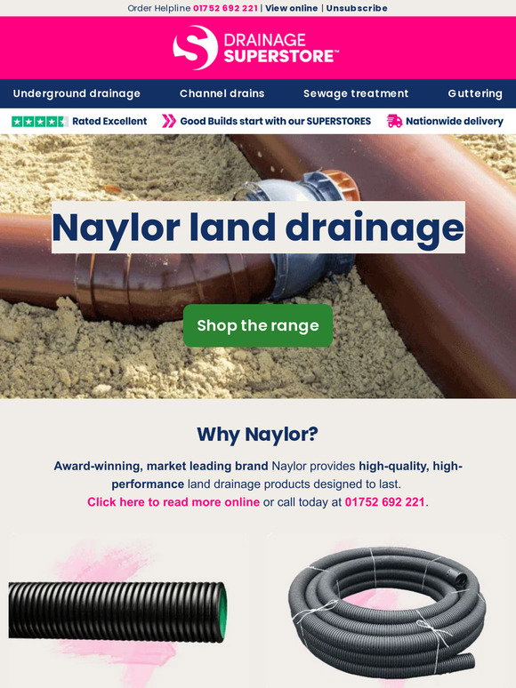 Drainage Superstore: Naylor land drainage 💧 | Milled