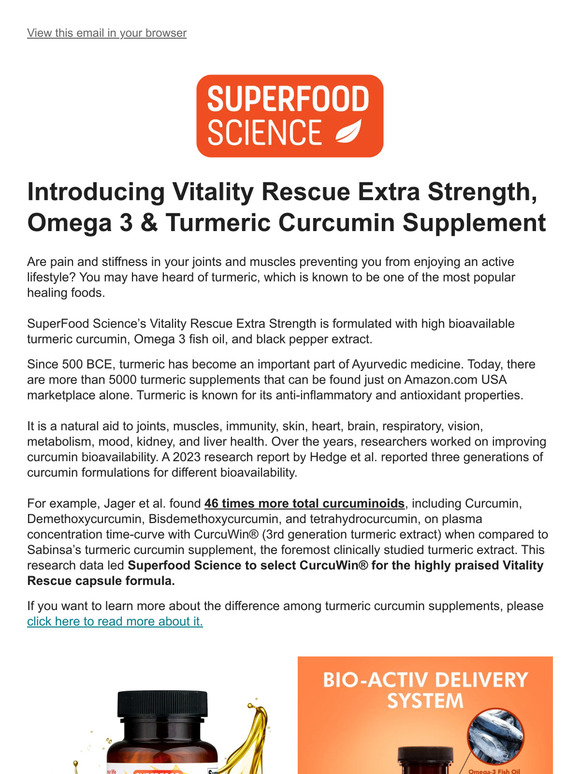 Superfood Science: Introducing Vitality Rescue Extra Strength | Milled