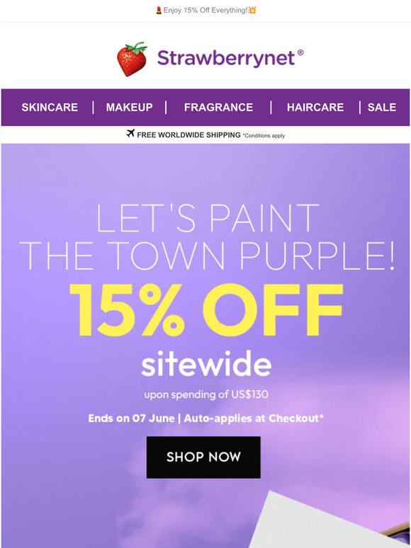 Strawberrynet: 🍓Strawberrynet's iconic logo is back in purple!💜 | Milled