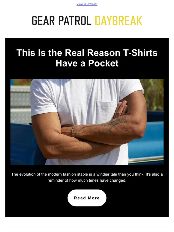 Gear Patrol: This Is the Real Reason T-Shirts Have a Pocket | Milled