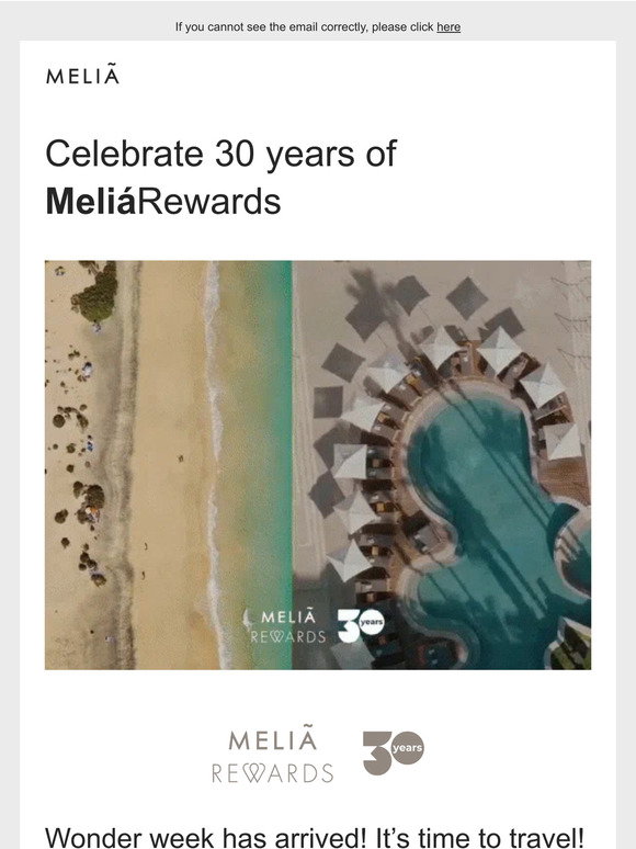 Meliá: WONDER WEEK is back | Milled