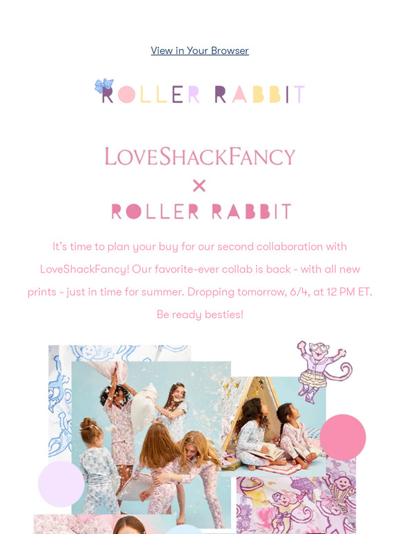 Roller Rabbit: PLAN YOUR LOVESHACKFANCY X ROLLER RABBIT BUY | Milled