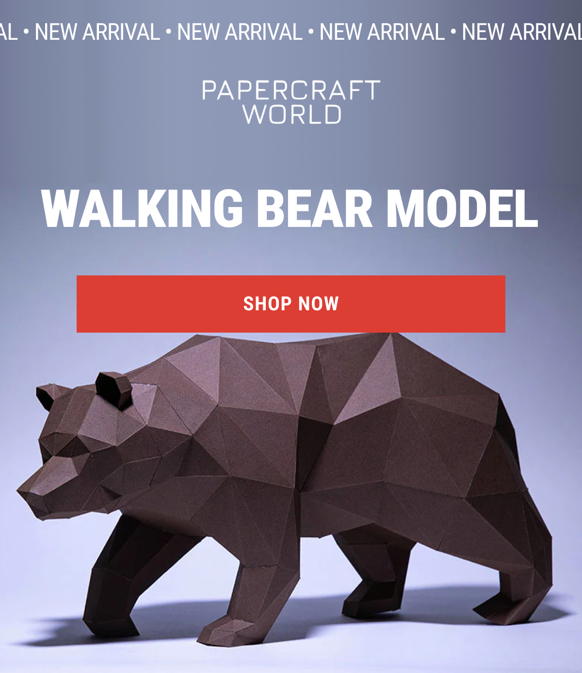 PaperCraft World (US): NEW: Walking Bear Model 🐻 | Milled