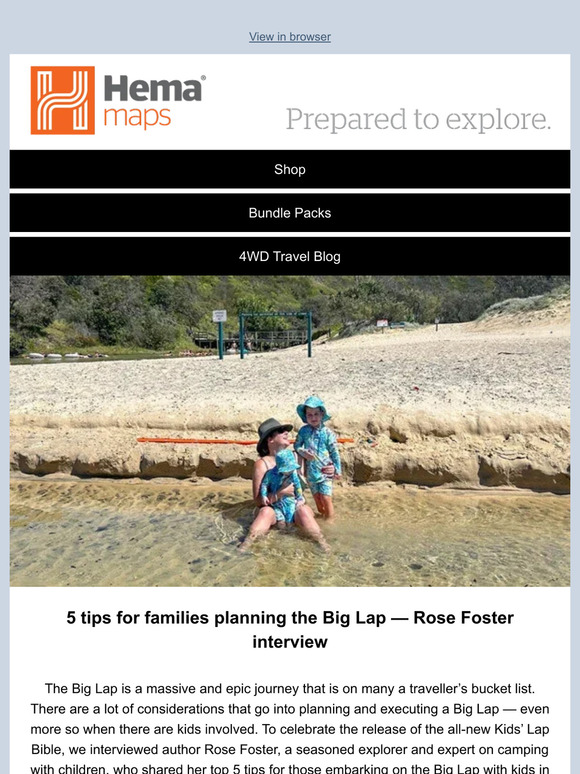 Hema Maps: 5 tips for planning the Big Lap with kids | Milled