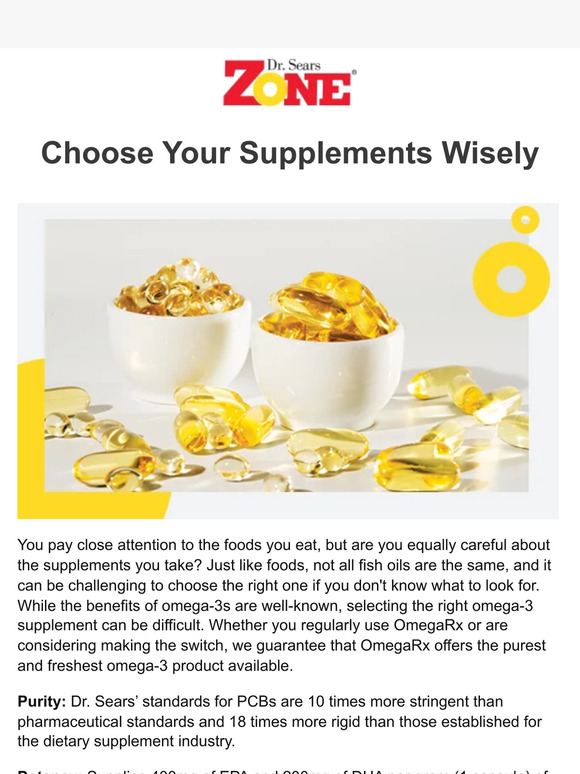 Zone Diet: Choose the Purest Omega-3s with Zone's OmegaRx | Milled