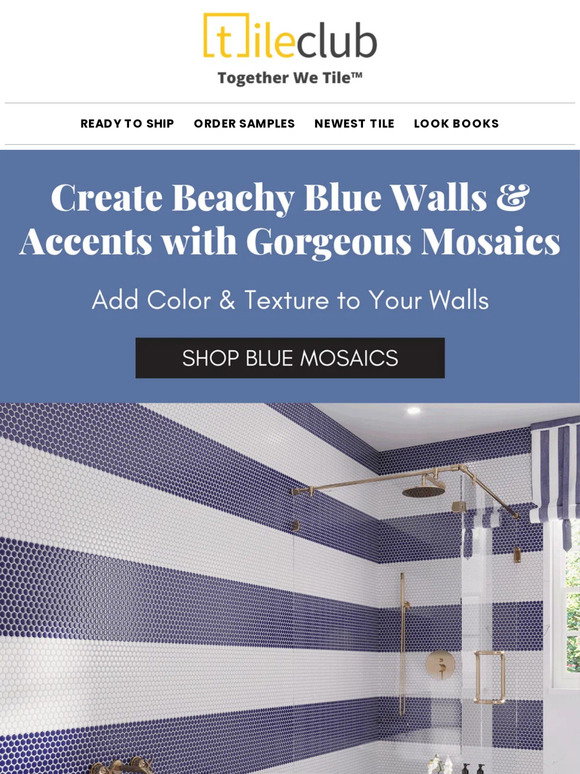 Tile Club: 💙 Create Beachy Blue Walls & Accents with Gorgeous Mosaics ...