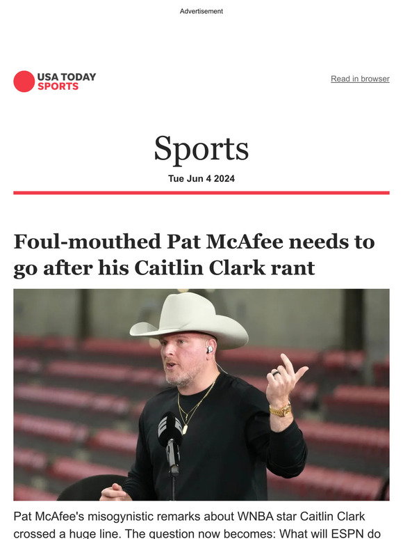 USA TODAY: Pat McAfee needs to go after Caitlin Clark rant | Milled