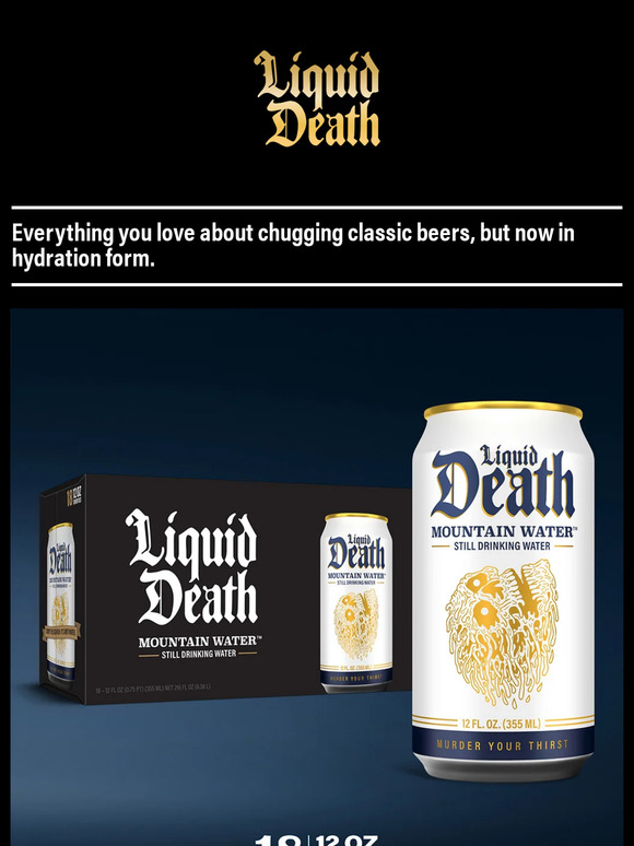Liquid Death: NEW 12oz Cans of Mountain Water | Milled