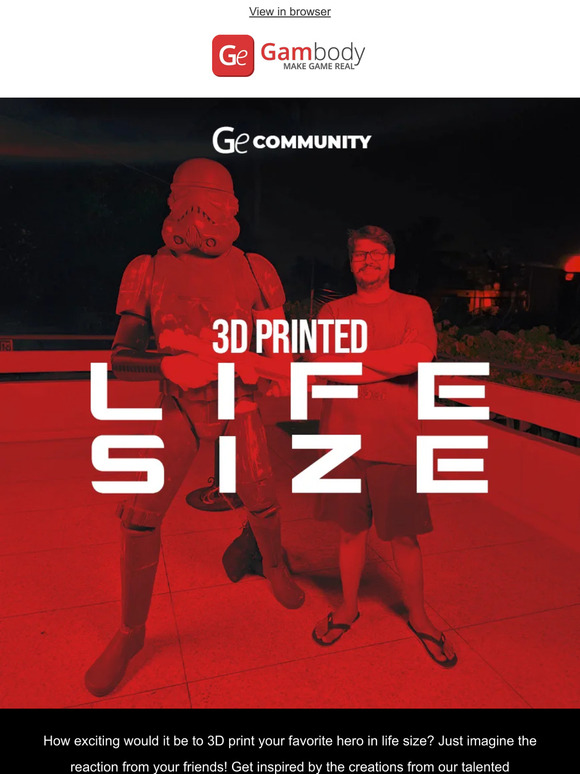 Gambody: 📐 Check Out the Amazing Life-Sized 3D Prints from Our ...