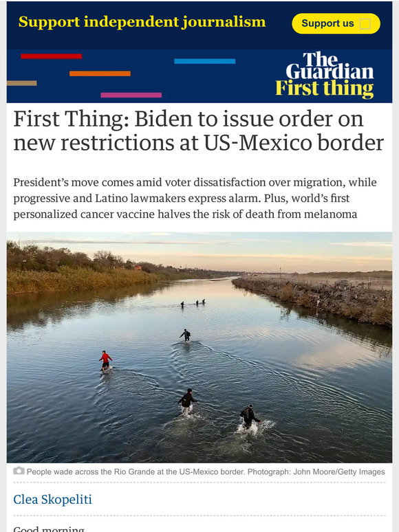 The Guardian: First Thing: Biden to issue order on new restrictions at ...