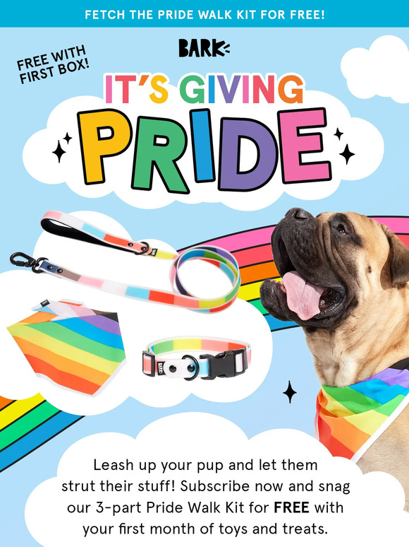 BarkBox: Sashay in style: FREE Pride Walk Kit 🐶 👠 | Milled
