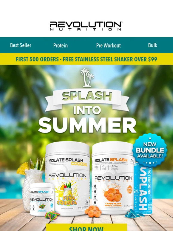Revolution Nutrition: 💦 Splash Into Summer Sale Starts Now! | Milled