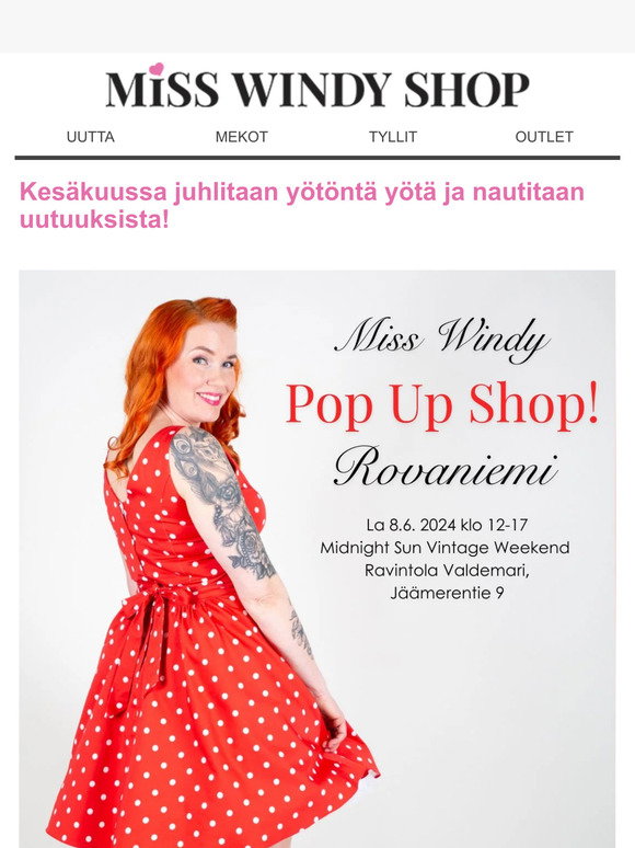 Miss Windy Shop: Keskiyön aurinkoa ja kesän uutuuksia! ☀️ | Milled