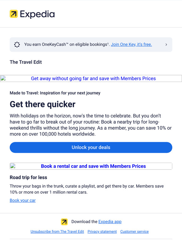 Expedia: Long weekend? Skip the long journey | Milled