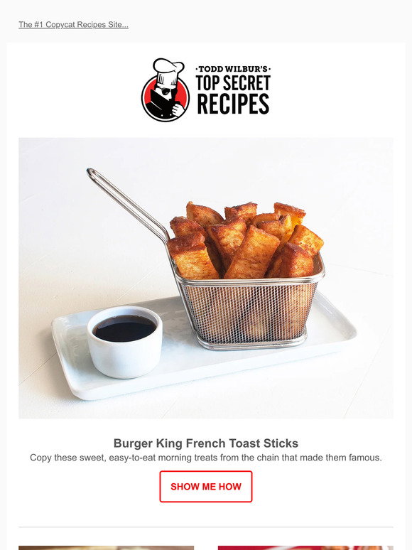 Top Secret Recipes: Burger King French Toast Sticks are served 💥 | Milled