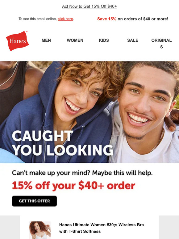 Hanes Email Newsletters: Shop Sales, Discounts, and Coupon Codes