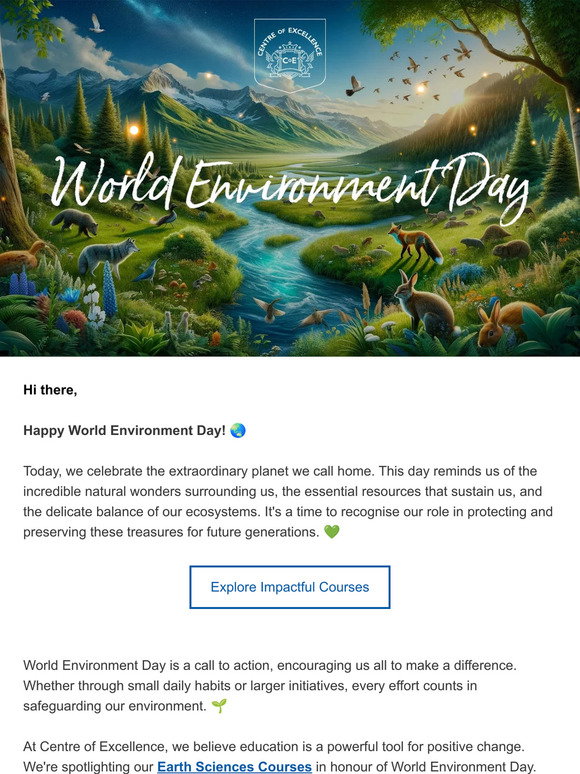 Centre Of Excellence: Celebrate World Environment Day 💚 Special Offer ...