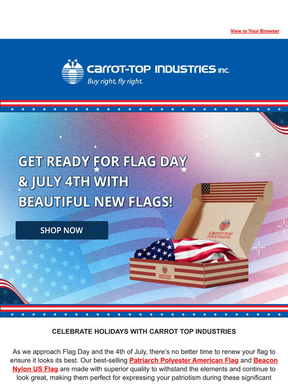 Carrot-Top: Refresh Your Flags for Flag Day and the 4th of July! | Milled