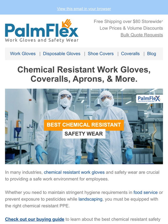 PalmFlex: Explore the Best Chemical Resistant Safety Wear | Milled