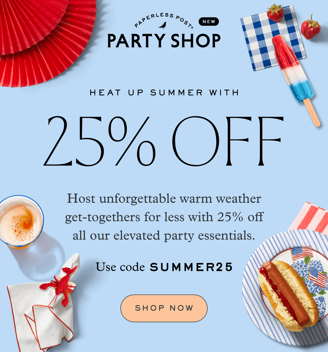 Paperless Post: Take 25% off summer party must-haves | Milled