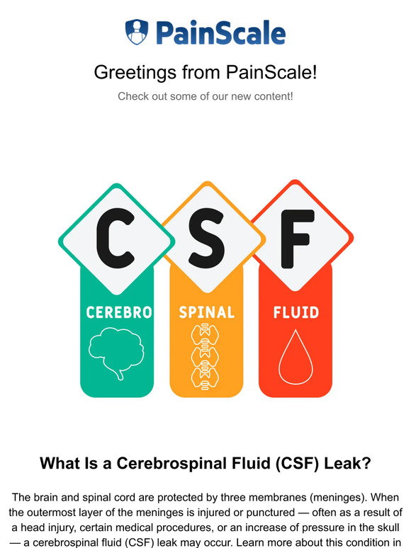 PainScale: What Is a Cerebrospinal Fluid (CSF) Leak? | Milled