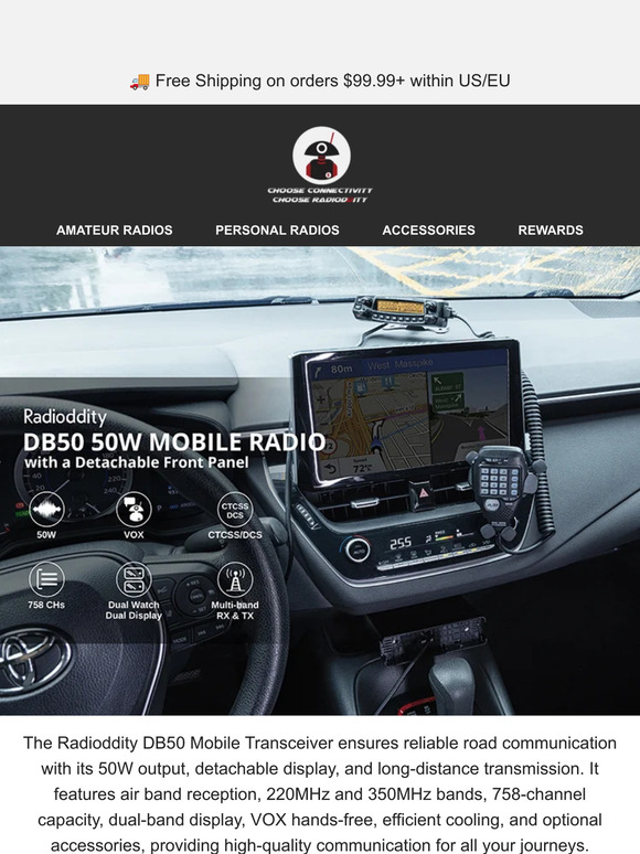 Radioddity: Radioddity DB50: 50W High Power, Dual Display, and More ...