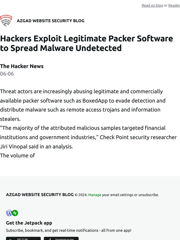 AZGAD Security: Hackers Exploit Legitimate Packer Software to Spread ...