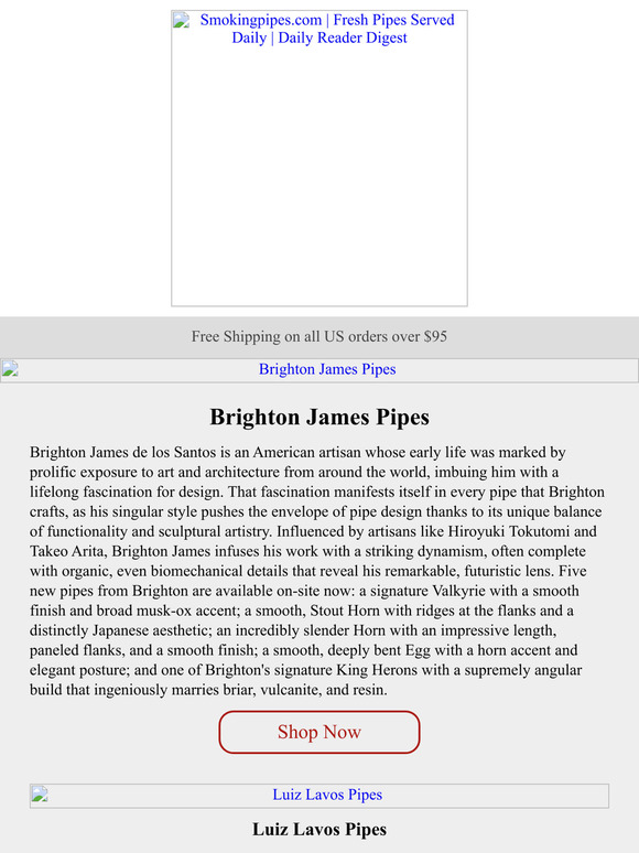 Smokingpipes: Brighton James Pipes | Futuristic and Stunningly ...