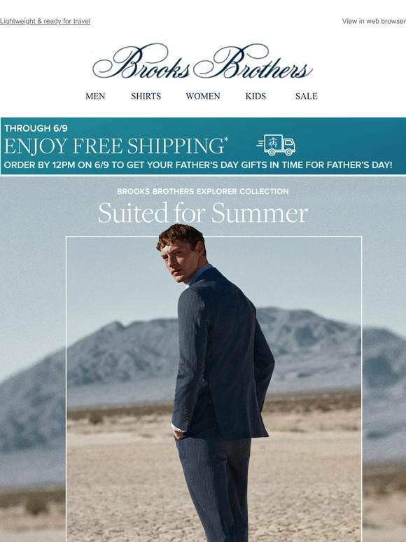 Brooks Brothers: Now 2 for $999: Explorer Suits for summer | Milled