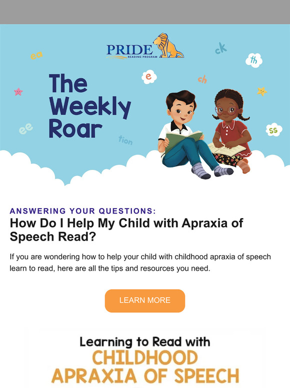 PRIDE Reading Program: 🦁 Weekly Roar - Learning to Read with Childhood ...