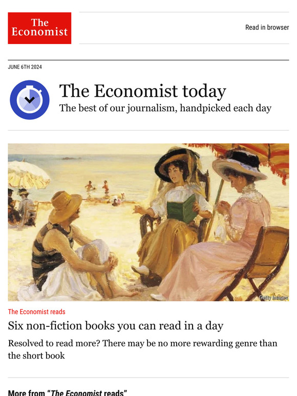 The Economist: Six of the best books you can read in a day | Milled