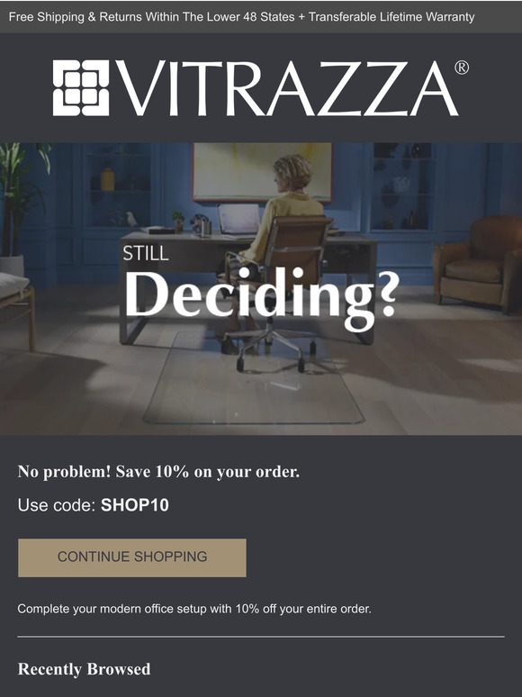 Vitrazza: Thanks for dropping by, here’s a discount for your interest ...
