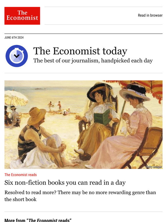 The Economist: Six of the best books you can read in a day | Milled