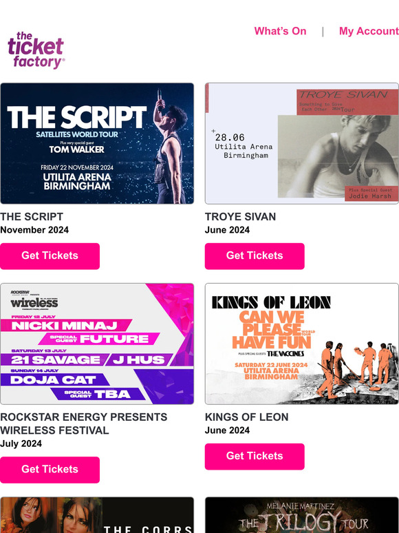 The Ticket Factory: The Script, Troye Sivan, Rockstar Energy presents ...